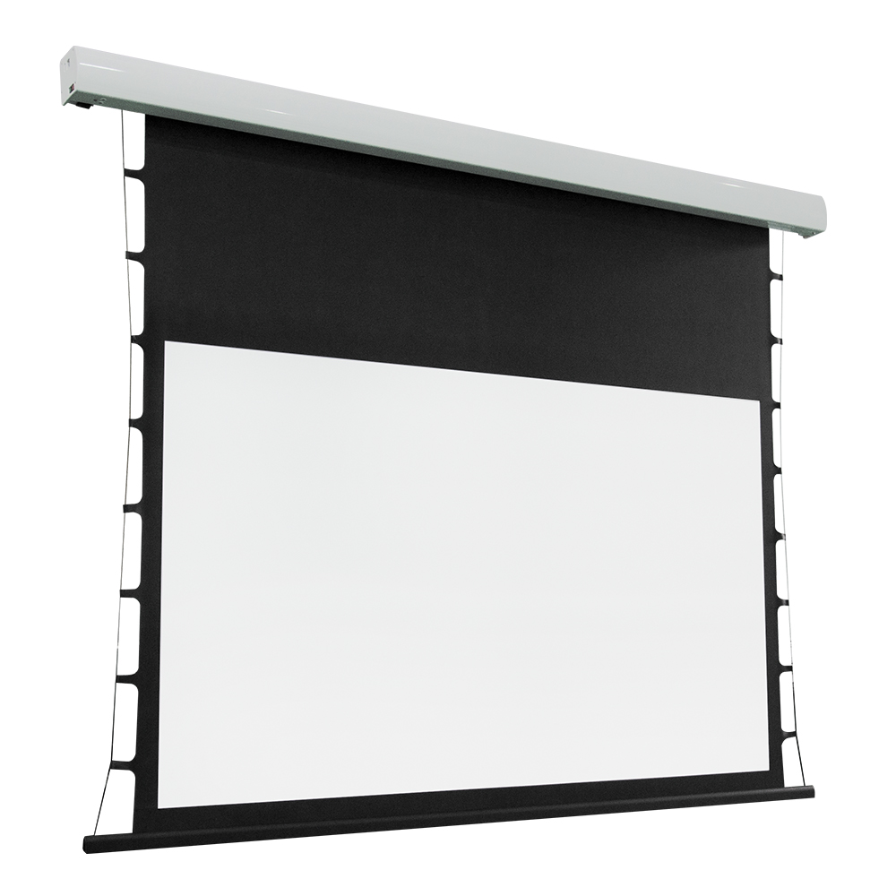 high quality 4K flexible white motorized tab-tensioned projector screen ...